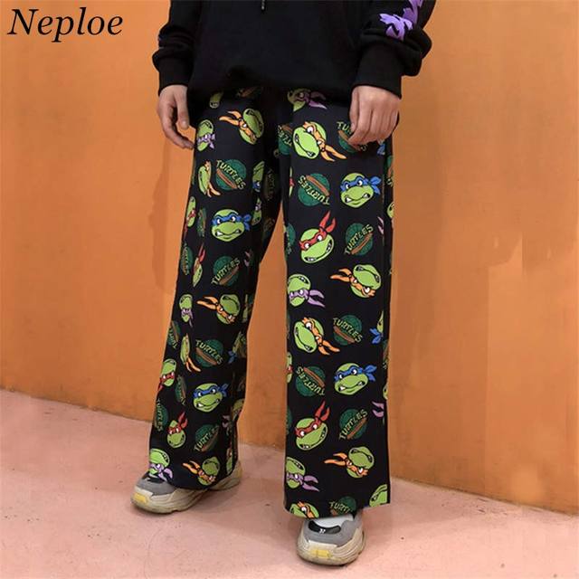 Retro Cartoon Teenage Mutant Ninja Turtles Printed Pants Harajuku ...