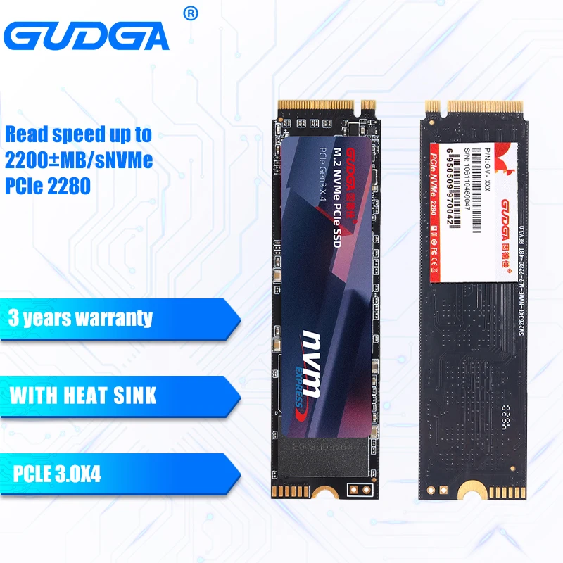 Gudga M2 Ssd Nvme Pcie3*4 2280mm Internal Solid Hard State Drive Pci ...