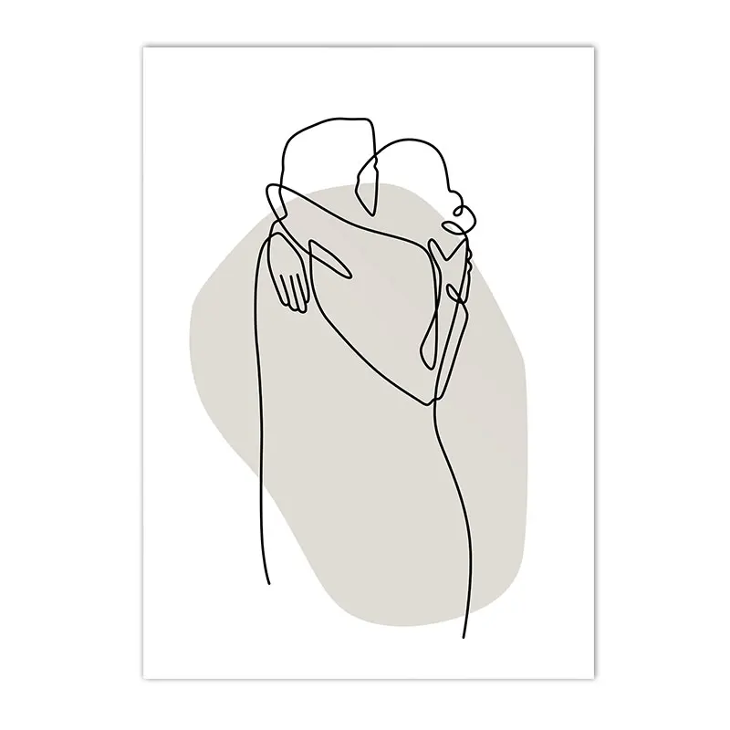 Drawing Couple Hugging