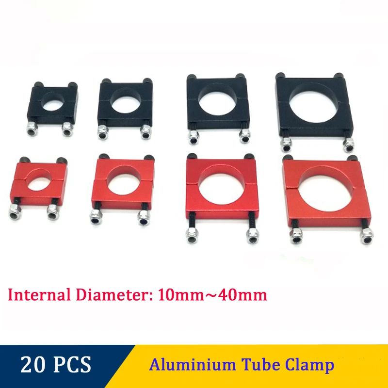 20 Sets 12mm/ 16mm/ 20mm/ 22mm/ 25mm Cnc Aluminium Tube Clamp Motor ...