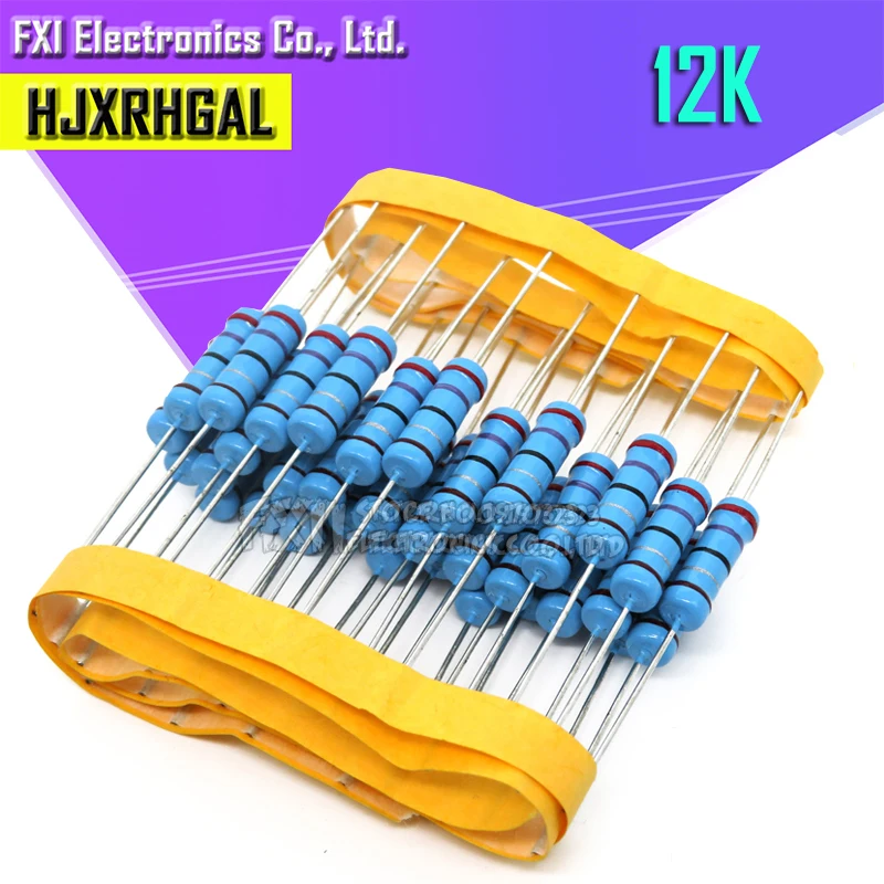 20pcs 2W 12K ohm Metal film resistor 2W resistance|Resistors| - AliExpress