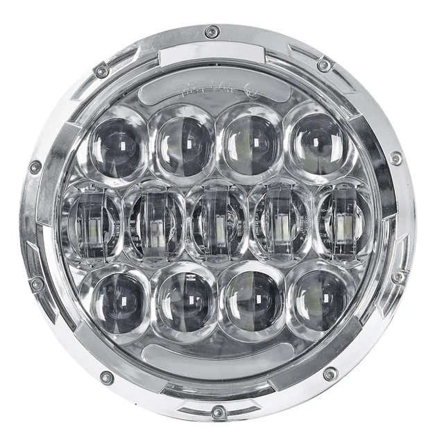 Black/Chrome 7 Inch Led Headlight For Harley Davidson Sportster Softail ...