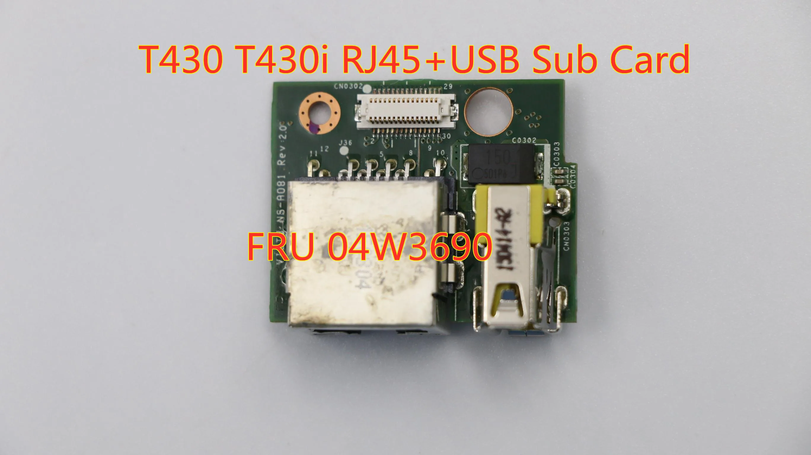 I/o (rj45+usb) Sub Card For Lenovo Thinkpad T430 T430i Servies Usb ...