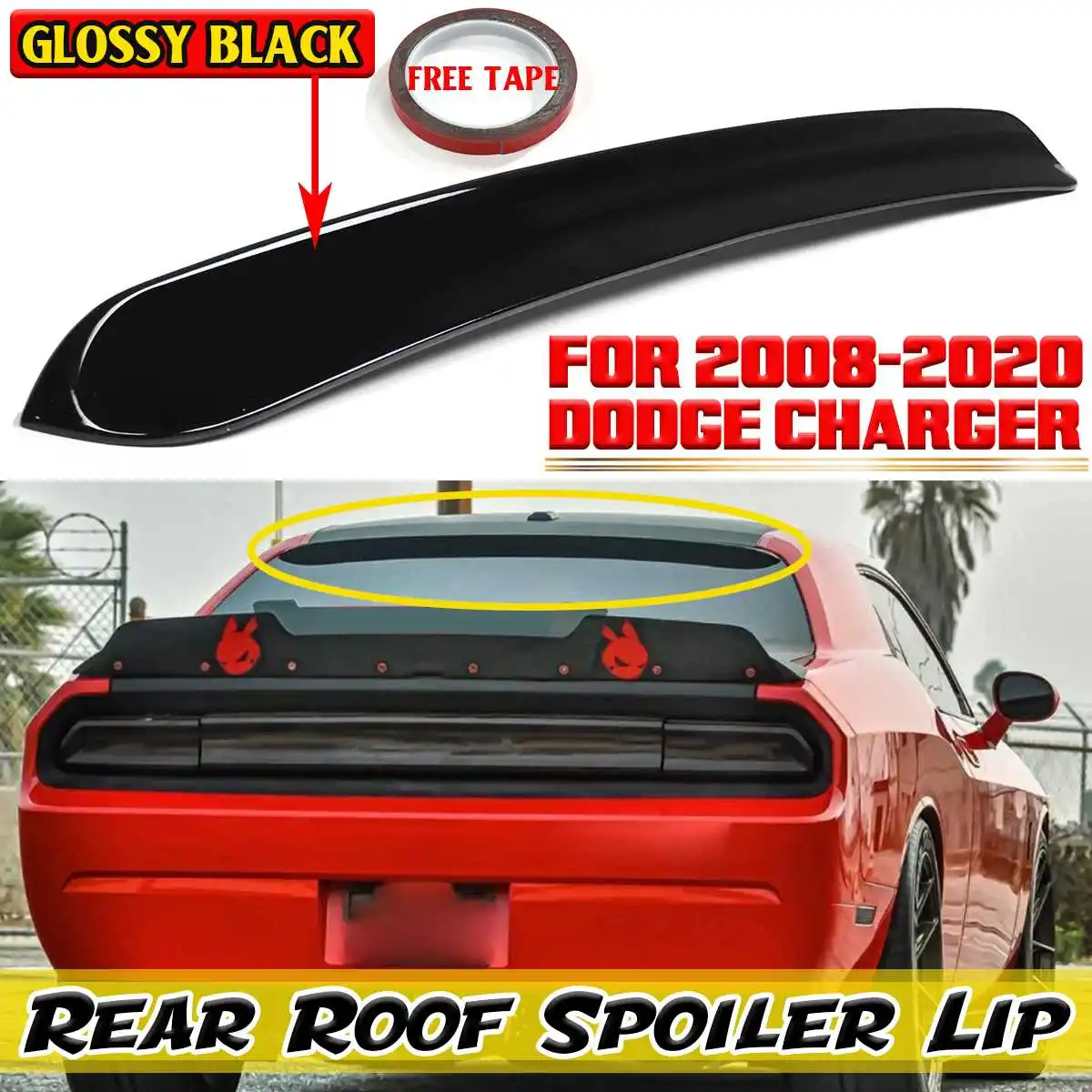 High Quality Car Rear Roof Spoiler Lip Wing For Dodge Charger 2008-2020 ...