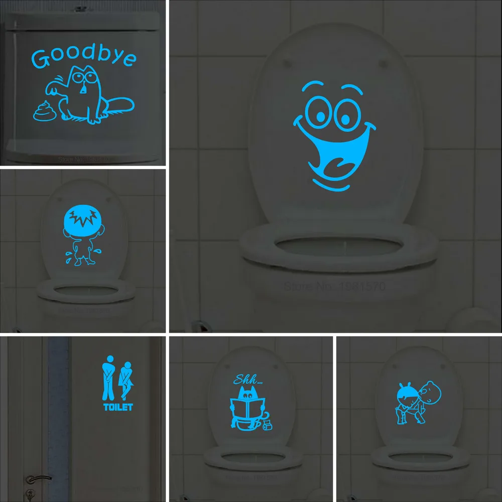Toilet Sticker Toilet Toilet Stickers WC Sign Kids Room Wall Stickers ...