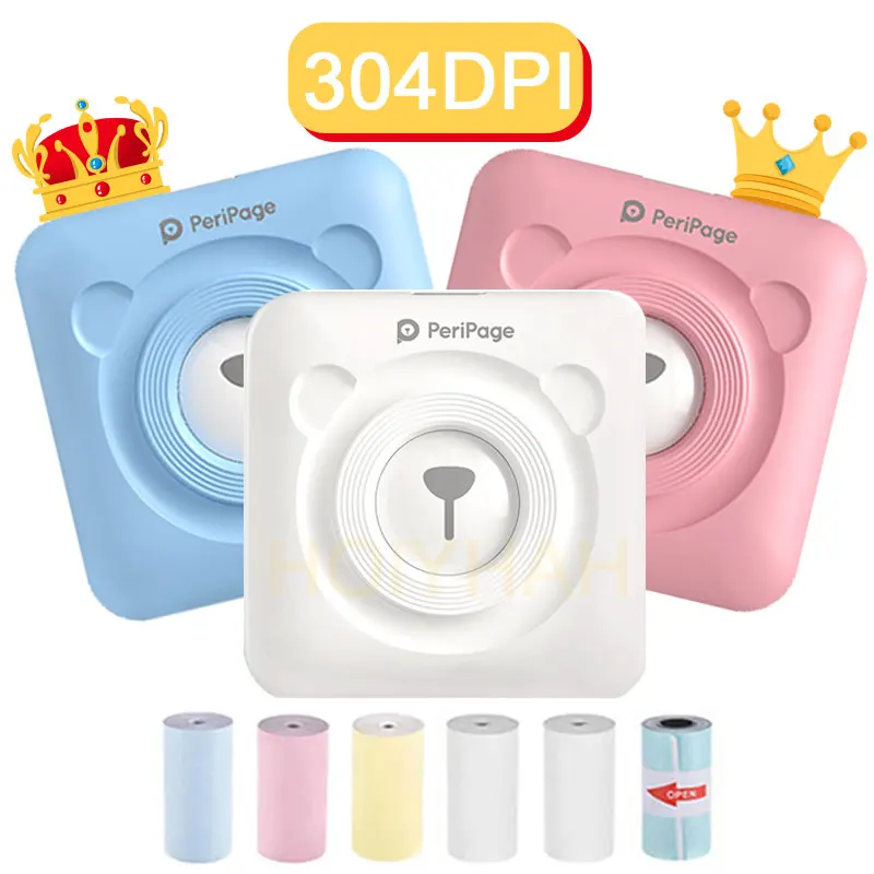 Peripage 304 dpi mini portátil bluetooth impressora de fotos bolso ...