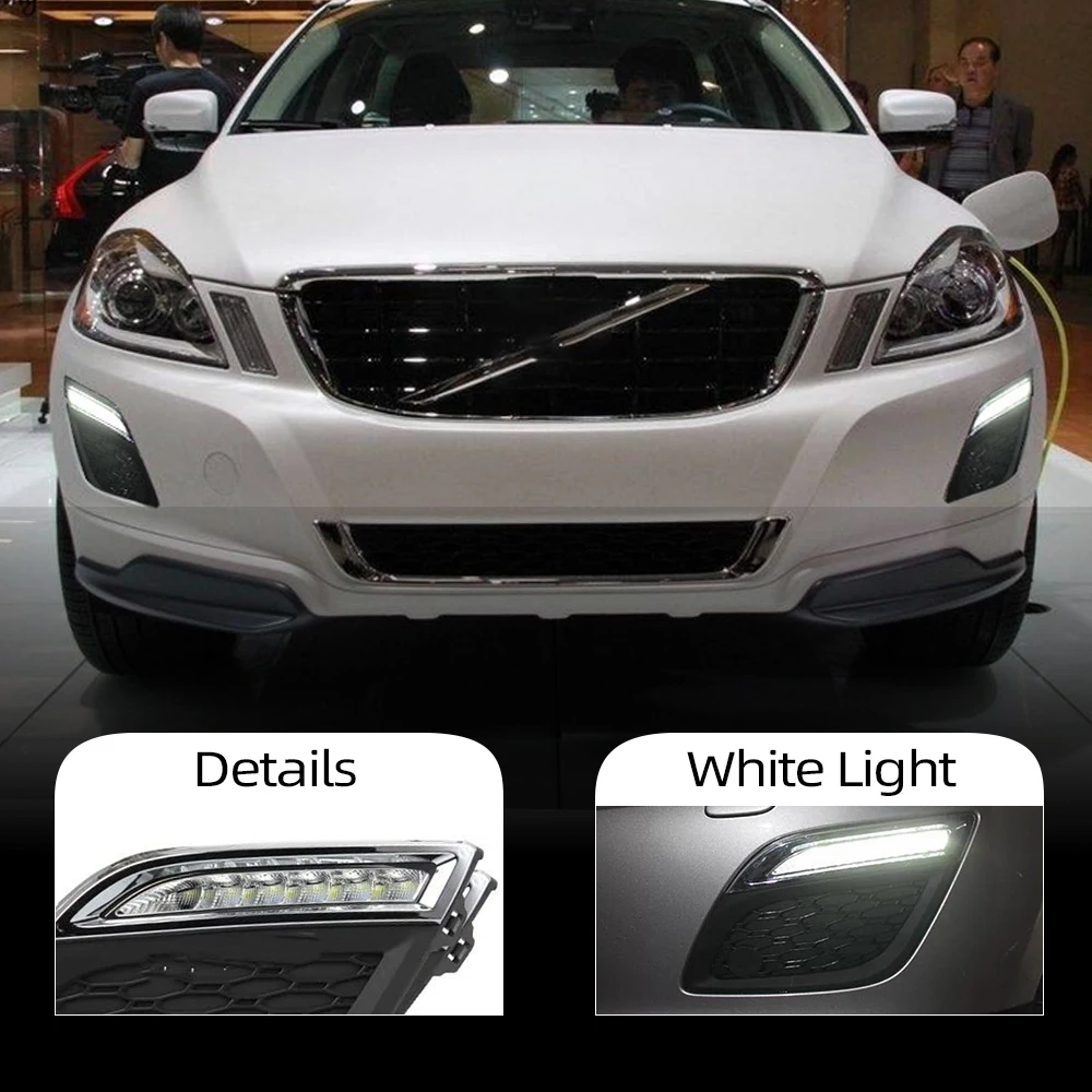 Car LED DRL Daytime Running Lights For VOLVO XC60 2011 2012 2013 Front ...