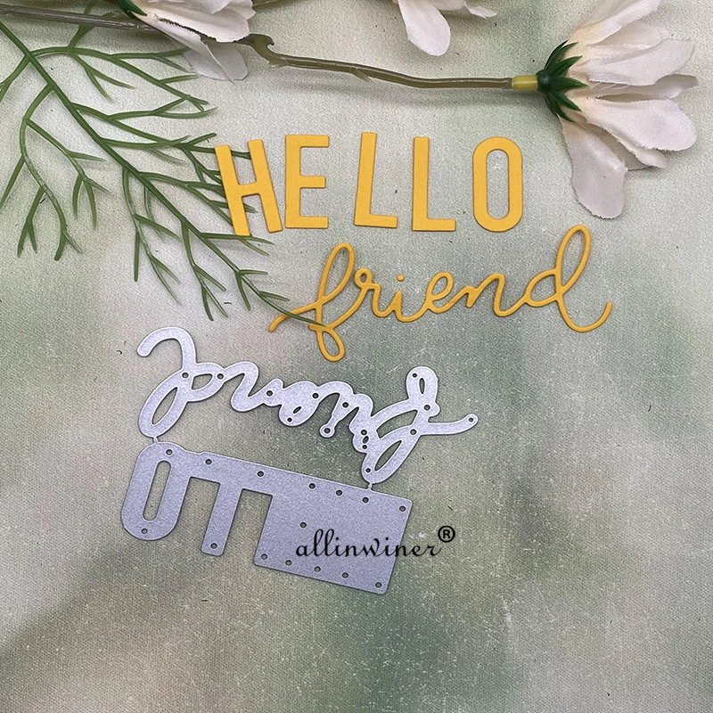 Hello friend letters Metal Cutting Dies Stencils Die Cut for DIY ...