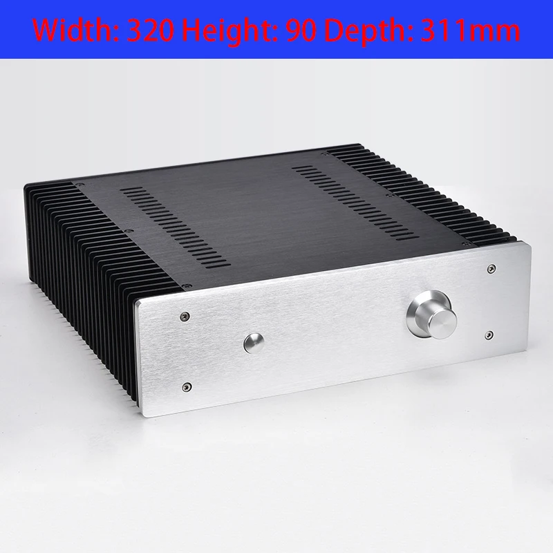 Kyyslb 320*90*311mm 3209 Class A All-aluminum Amplifier Chassis Box Diy Enclosure Amplifier Case ...