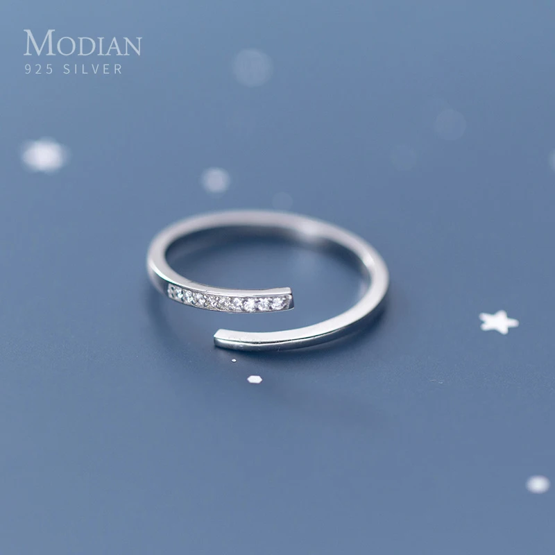 Modian Authentic 925 Sterling Silver Luminous Zircon Ring For Women ...