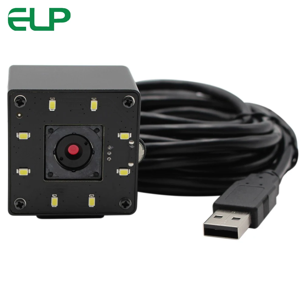 ELP 13 메가 픽셀 자동 초점 USB 카메라, IMX214 센서, 최대 3840x2880 고해상도, 백색 LED 오디오 지원