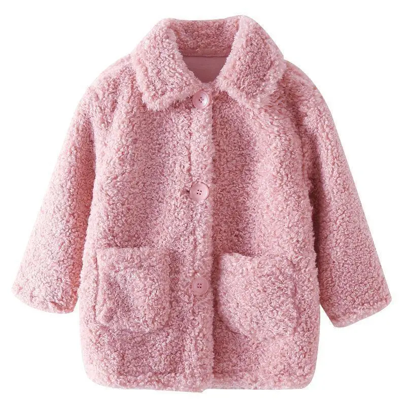 Plush-Girls-Jacket-Spring-Autumn-Children-s-Outerwear-Fashion-Little ...