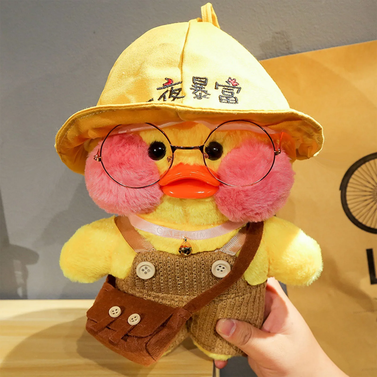 Muñeco de peluche de pato Flifan para niños, juguete Kawaii con gafas ...