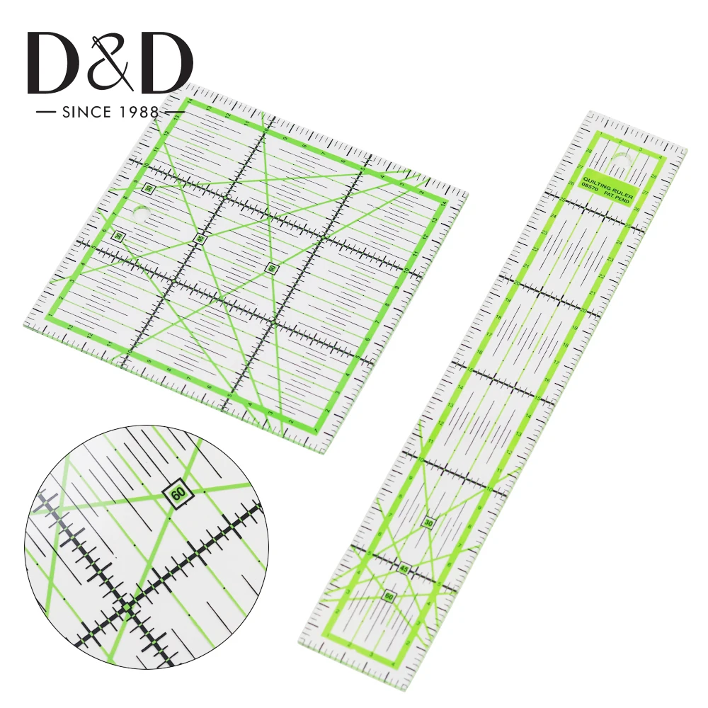 Transparent Acrylic Sewing Patchwork Ruler Quilting Ruler Home Cutting ...