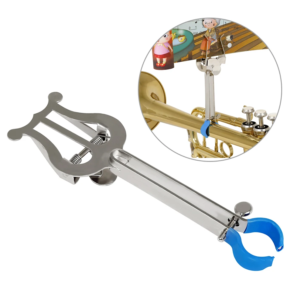 Portable Metal Trumpet Sheet Music Clip Clamp On Musical Instrument ...