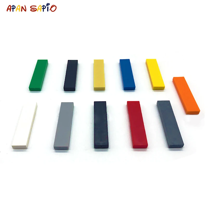 500pcs DIY Building Blocks Smooth 1x4 Dots Thin Figure Bricks ...