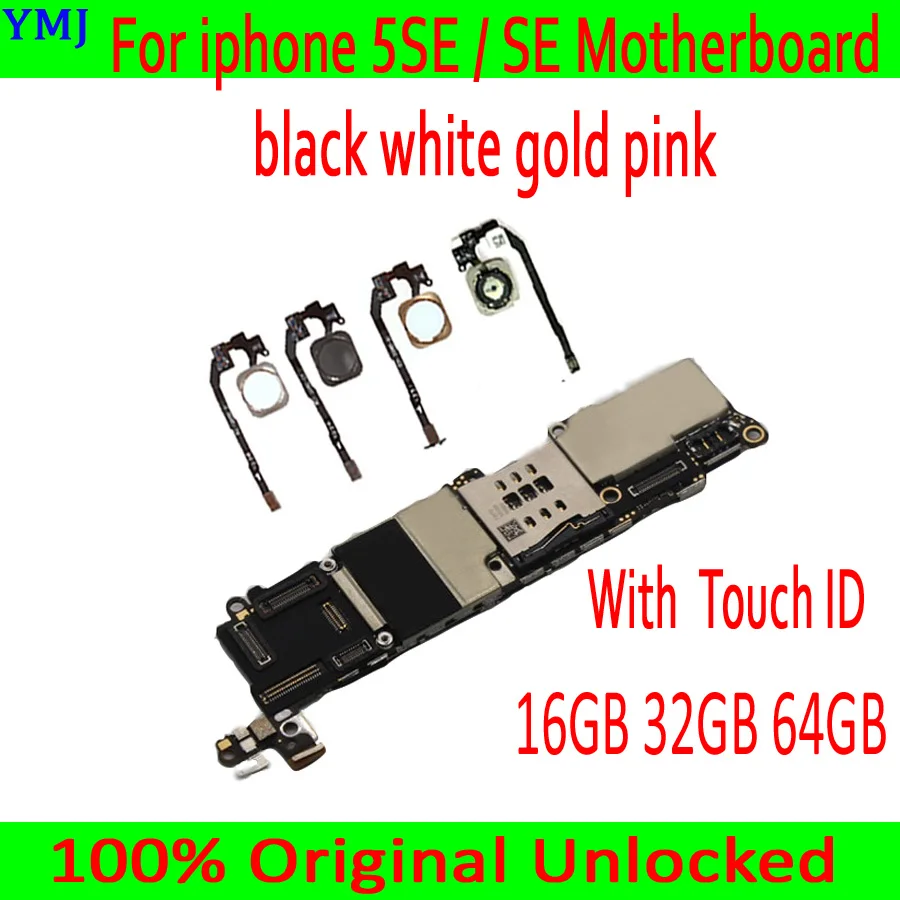 With/without Touch Id For Iphone Se Motherboard Original Unlocked For ...