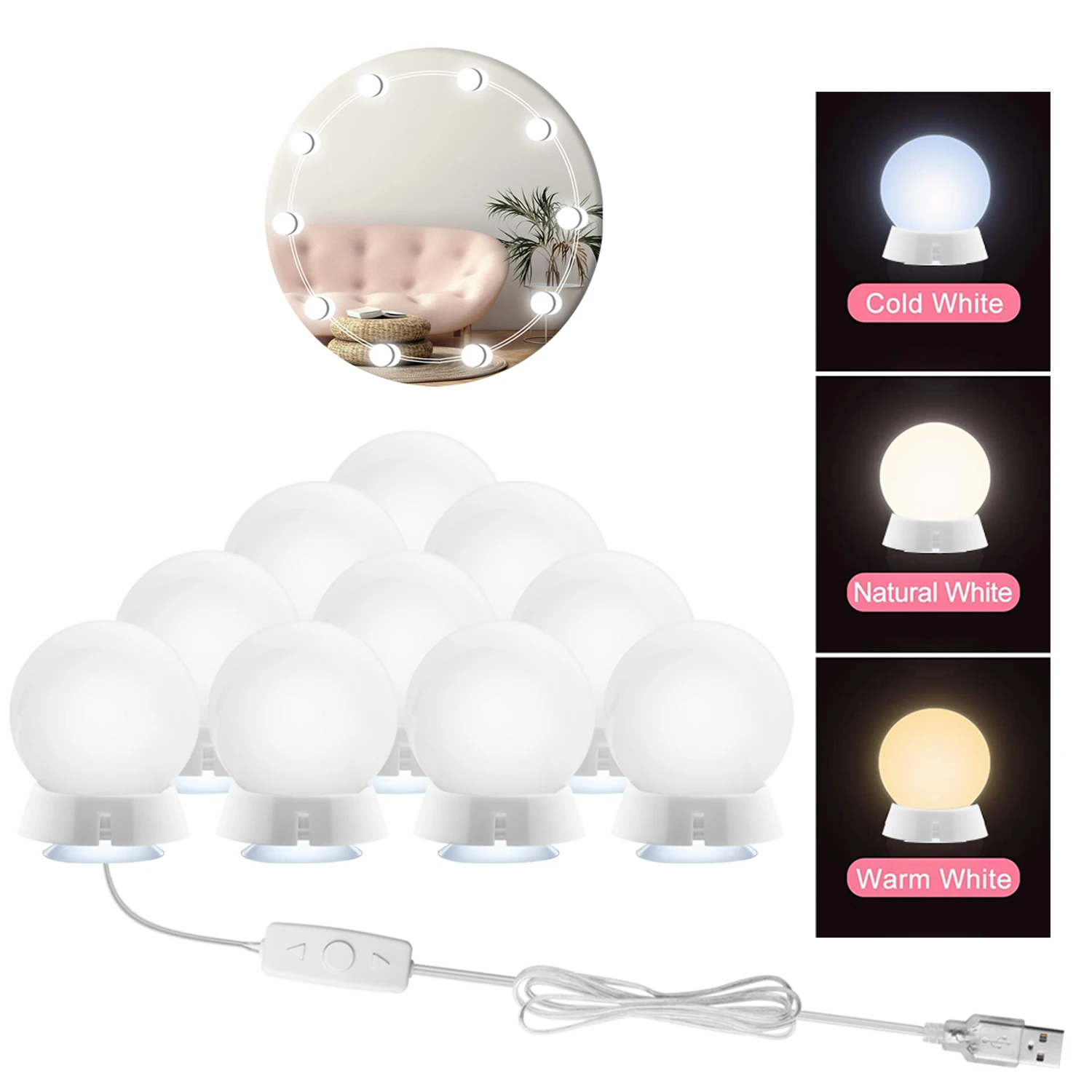 Dressing Room Mirror With Light Bulbs