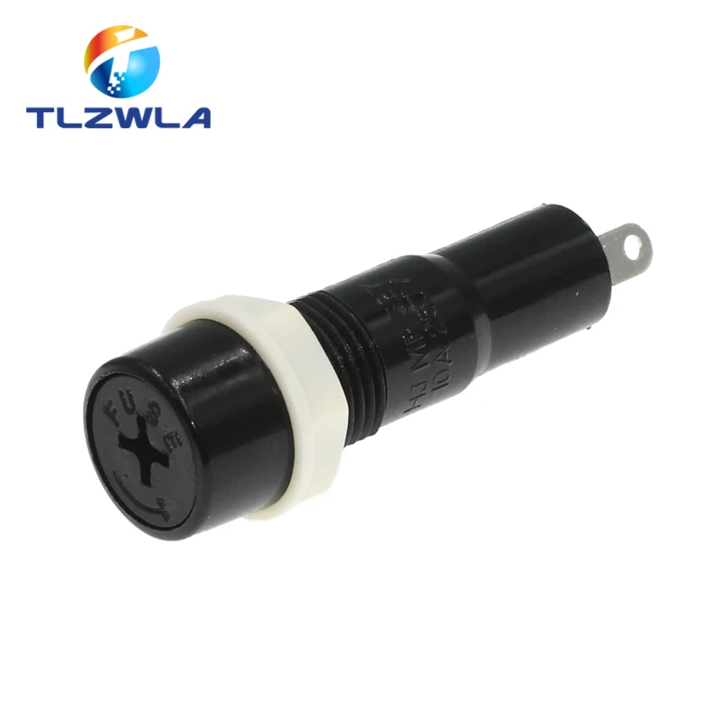 5pcs 5*20mm Glass Fuse Holders 5x20MM Black Insurance Tube Socket Fuse ...