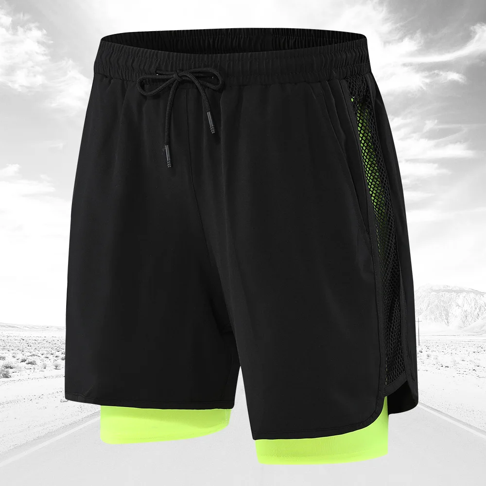 2021 Summer Running Shorts Men 2 in 1 Sports Jogging Shorts Fitness ...