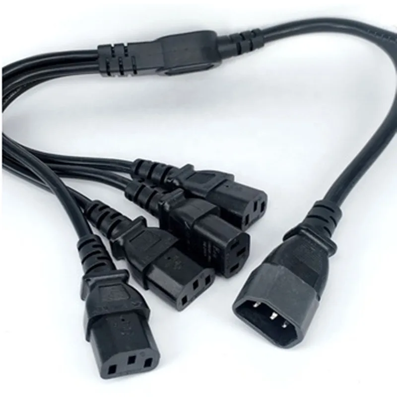 High Quality IEC 320 C14 Male Plug to 4XC13 Female Y Type Splitter ...