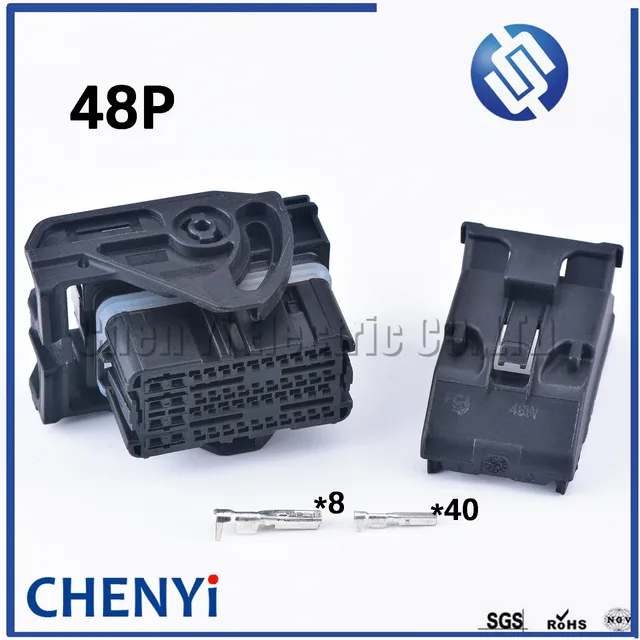 Delphi FCI 48 Pin （40S+8B）female ecu connectors PPI0001495/PPI0001494 ...