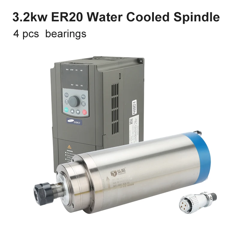 Motor-de-husillo-refrigerado-por-agua-CNC-3-2kw-ER20-D100mm-4 ...