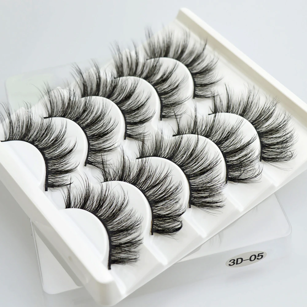 QSTY-Natural-Long-False-Eyelash-3D-Mink-Eyelashes-Black-Bushy-Makeup ...