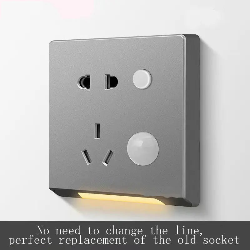 CXFG Household Bedside Five-Hole Socket With Switch Infrared Human Body ...