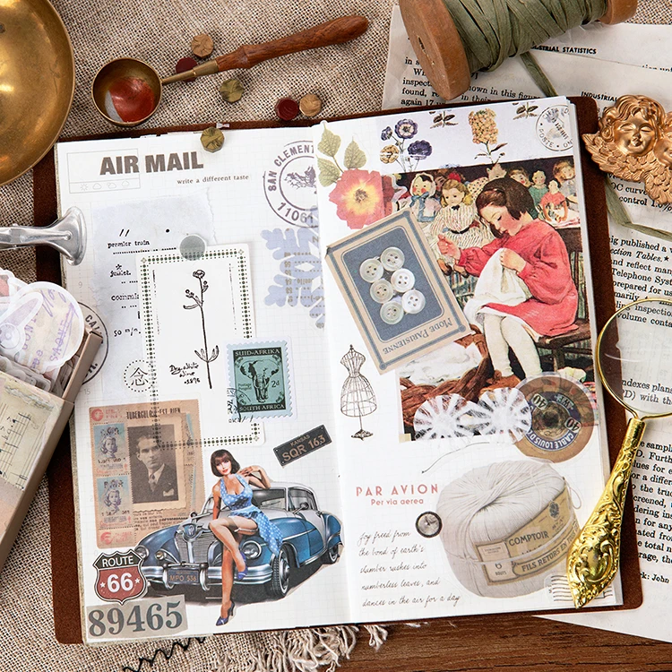 80 шт упак Журнал Дневник этикетка альбом декор Винтаж штамп Стикеры S Ретро спичечный коробок