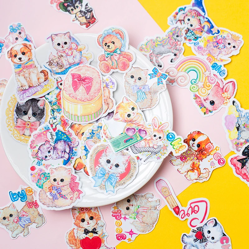 1set/lot Kawaii Stationery Stickers Retro Cute Diary Planner Decorative ...
