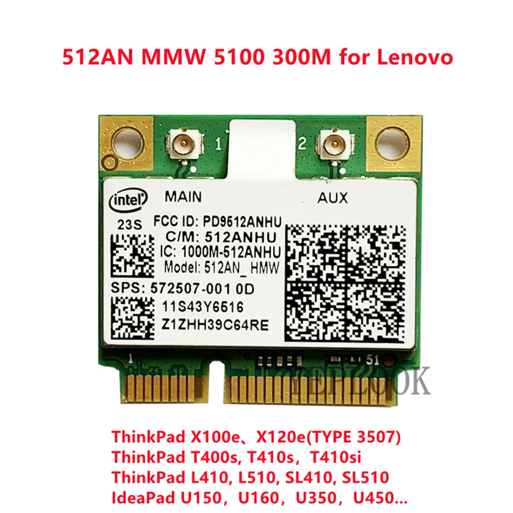 intel-Wifi-512an-hmw-300mbps-mini-pcie-wlan-Lenovo-sl410-sl510-x100e ...