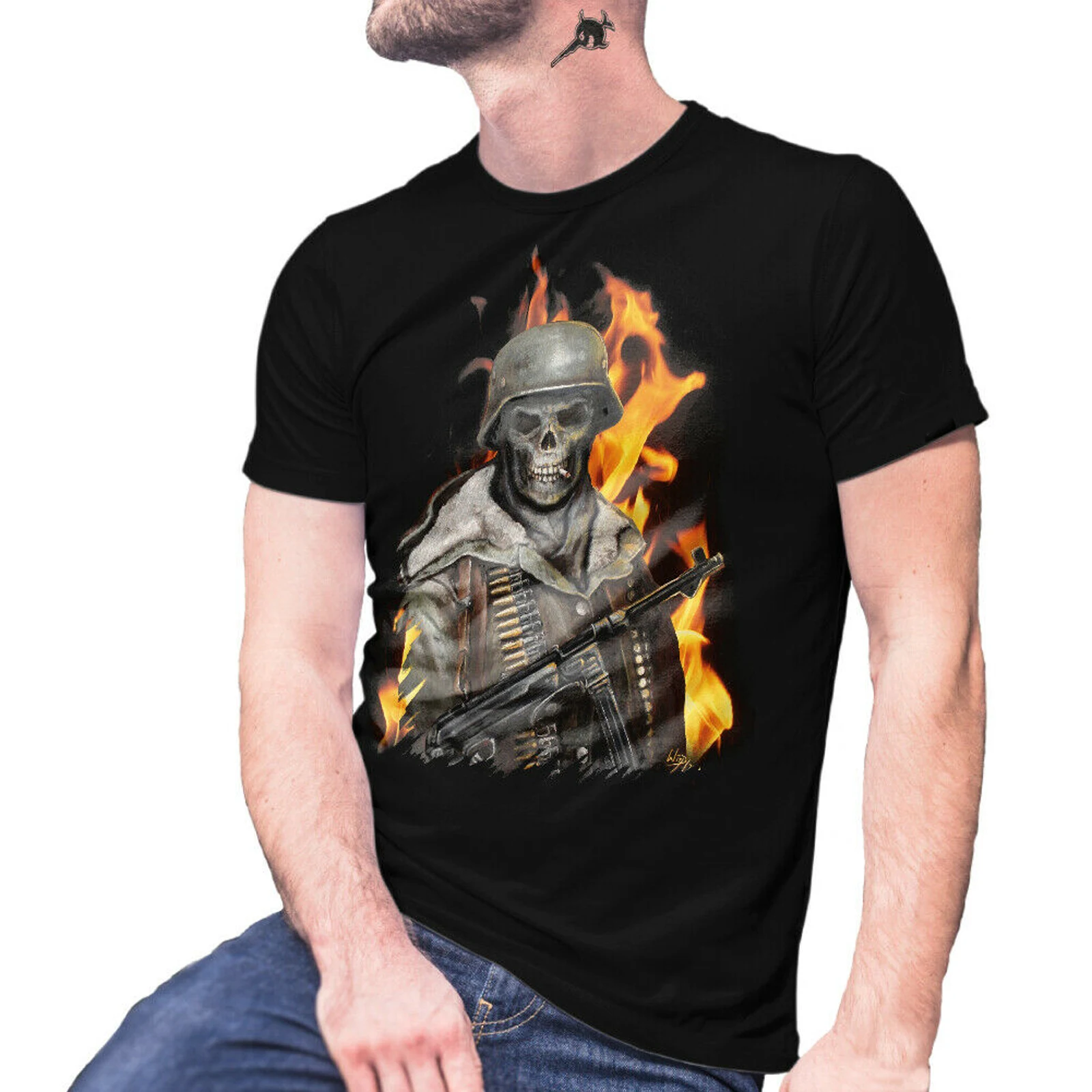 Army Infantry Skull