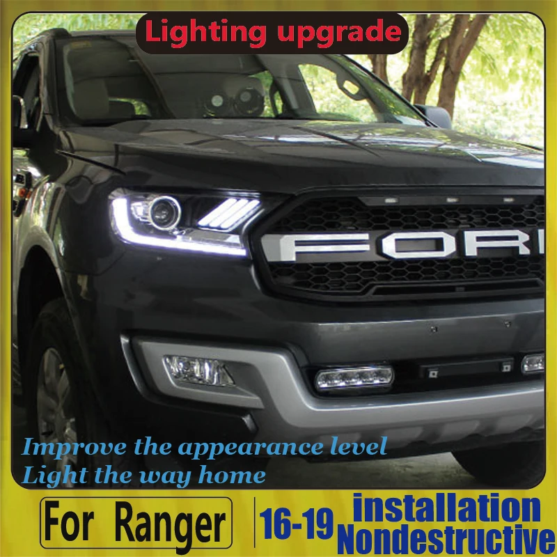 Tuning-Cars-Headlight-For-Ford-Ranger-Everest-Endeavour-Headlights-LED ...