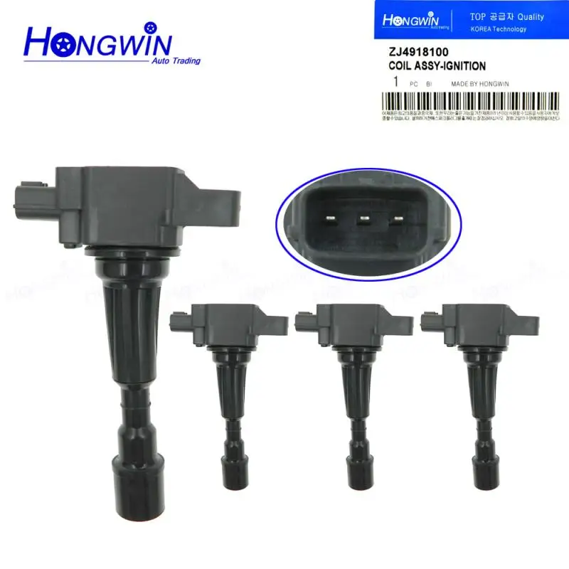 4pcs Genuine No.: ZJ4918100 Ignition Coil Fits Mazda 3 M3 1.6 M2 ZJ Z6 ...
