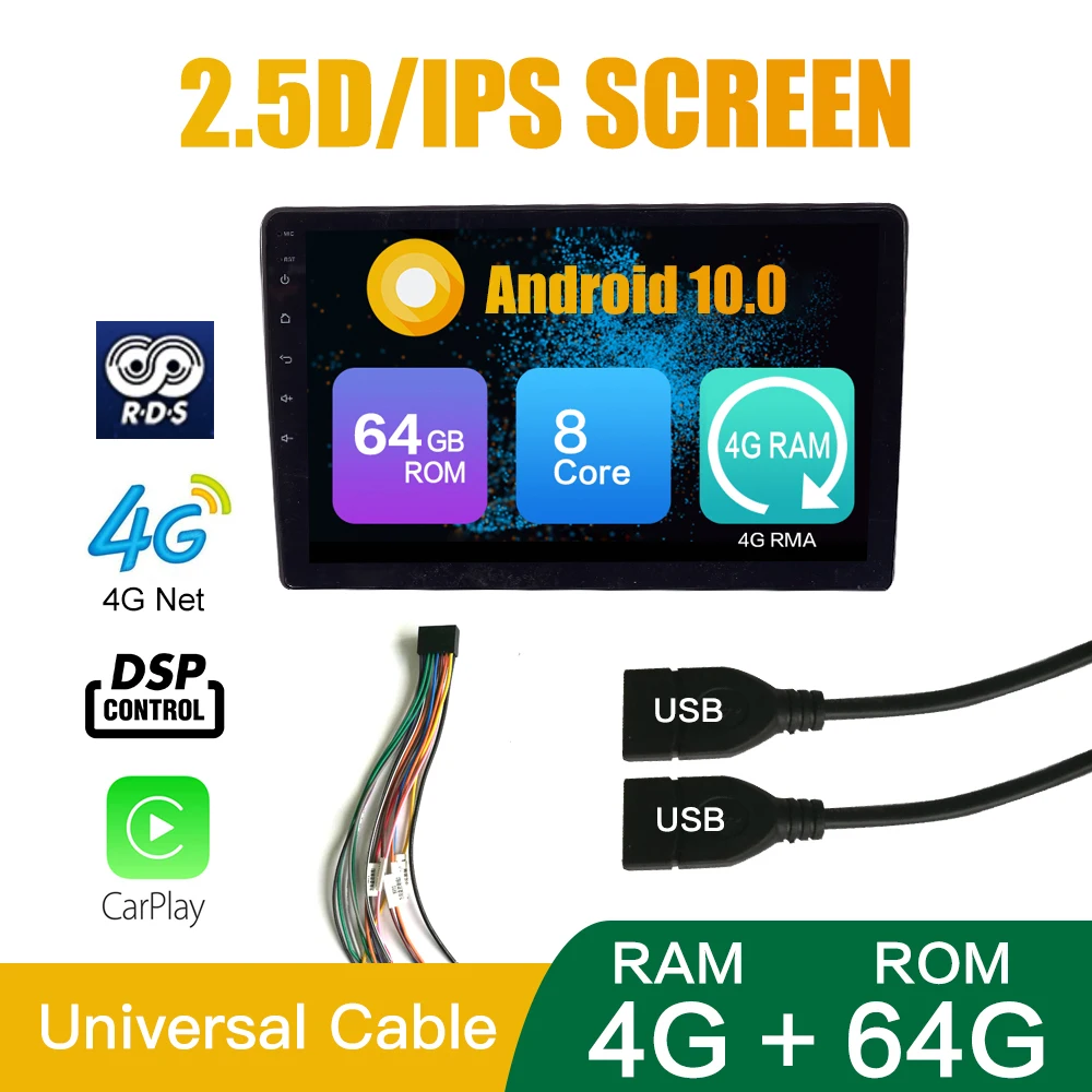 Android Octa Core 4gb Ram 64gb 9 Inch 10 Inch Car Radio Video Player ...