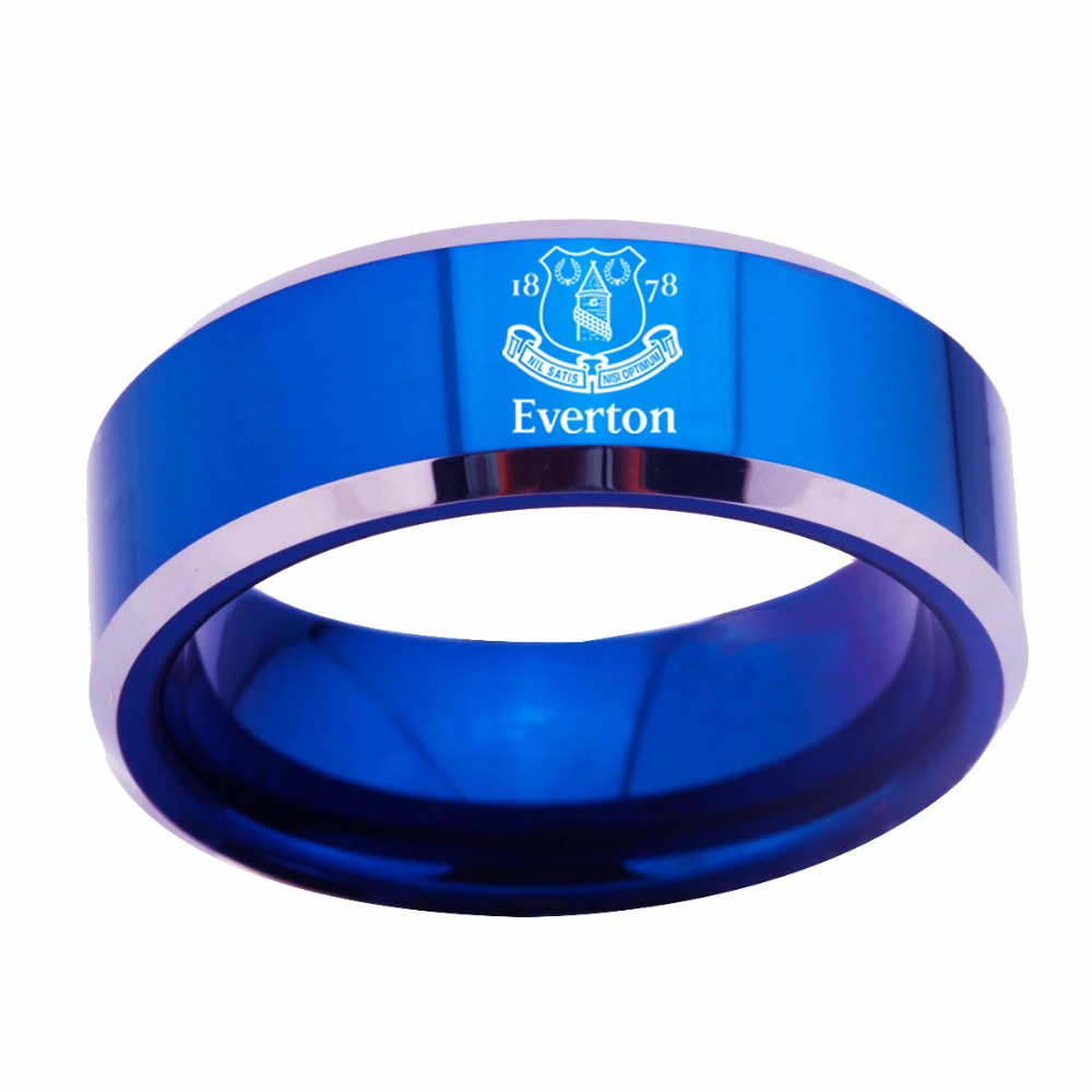 Everton F.C Football Club Logo Fans Ring 8mm Custom DIY Laser Name Logo ...