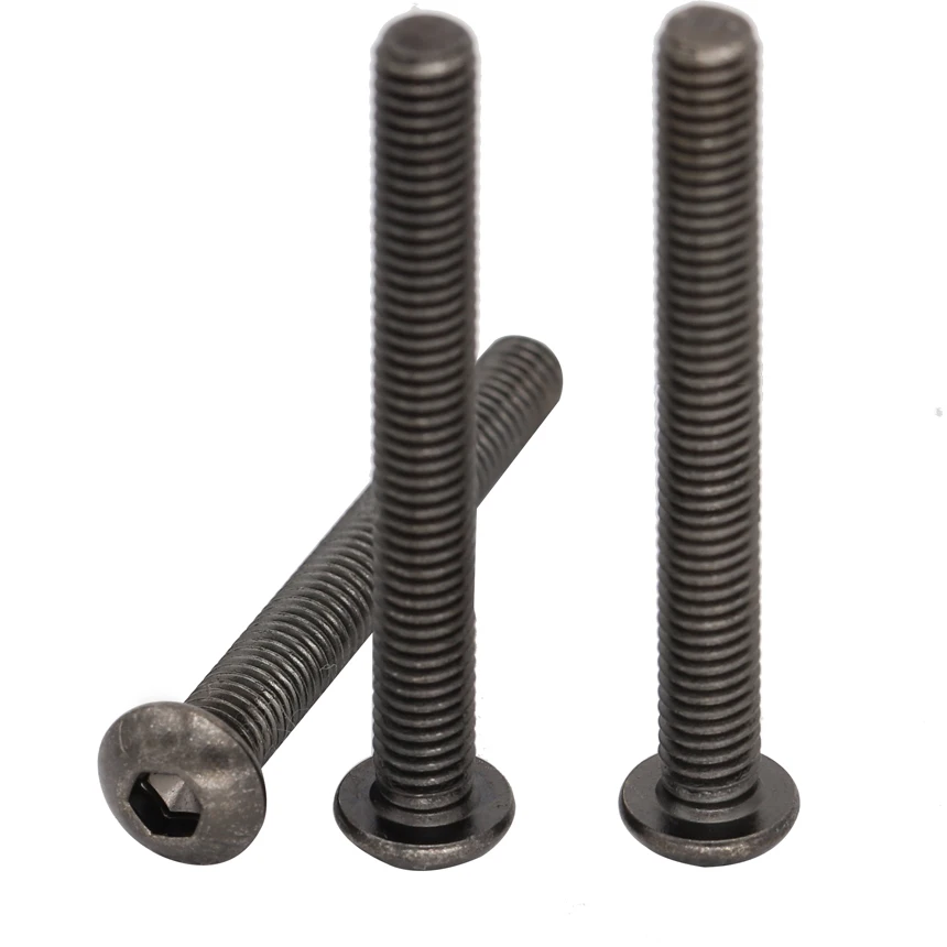 M6 M6*25/30 M6x25/30 10.9 Grade Black Nickel Ni Carbon Steel DIN7380 ...