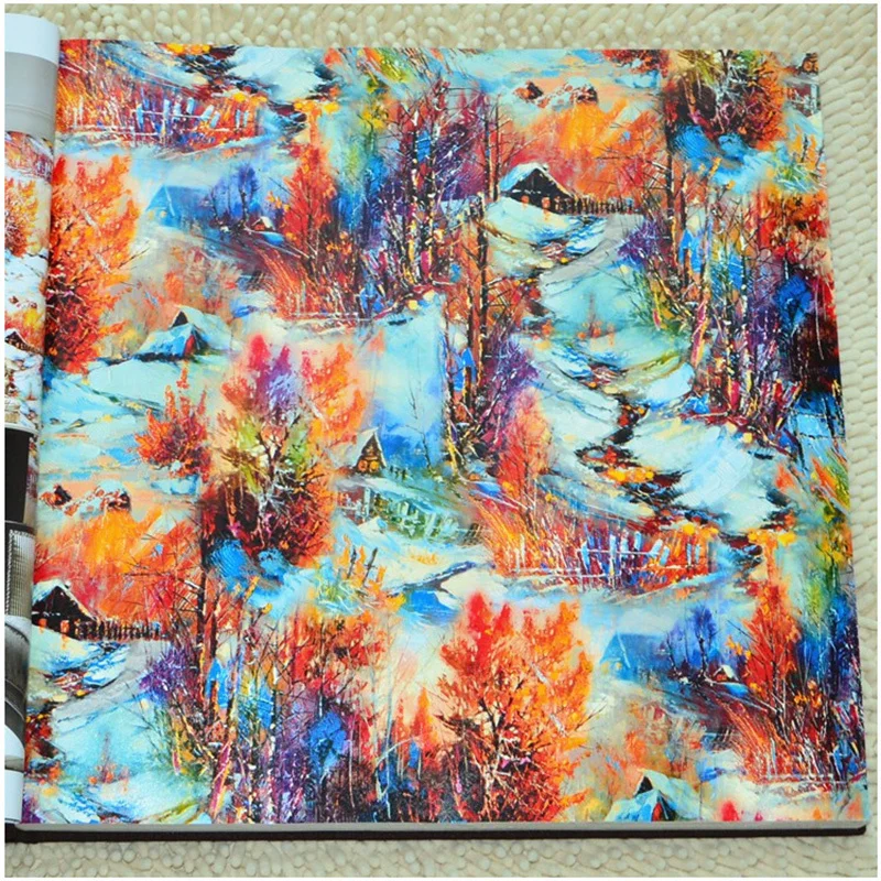 Painting Improvement Watercolor Oil Home Abstract Wall Paper Roll ...