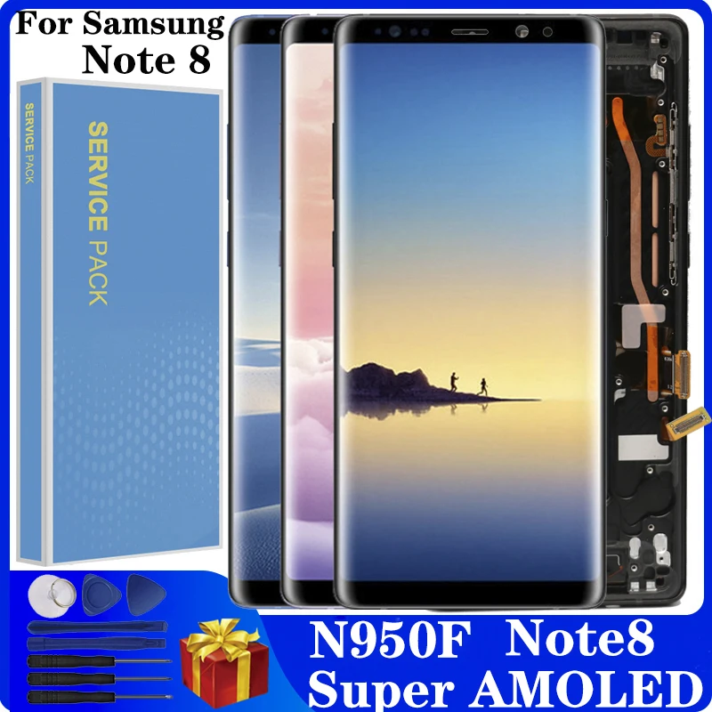 6.3 "سوبر AMOLED N950F LCD لسامسونج غالاكسي ملاحظة 8 LCD N9500 N9500F ...