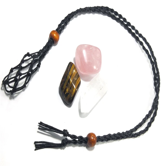 Macrame Stone Holder Necklace | Macrame-design.com