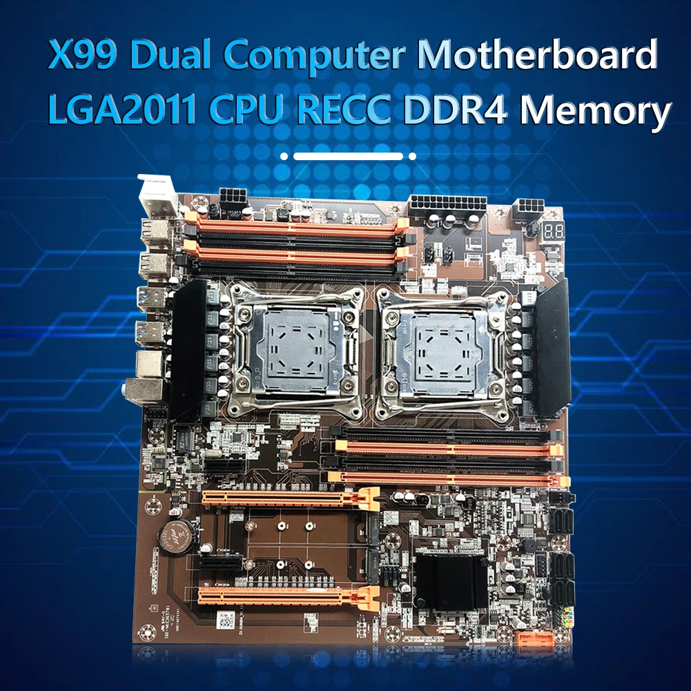 X99 Chip Dual Channel ATX Motherboard SATA III 8 USB LGA 2011 CPU DDR4 ...