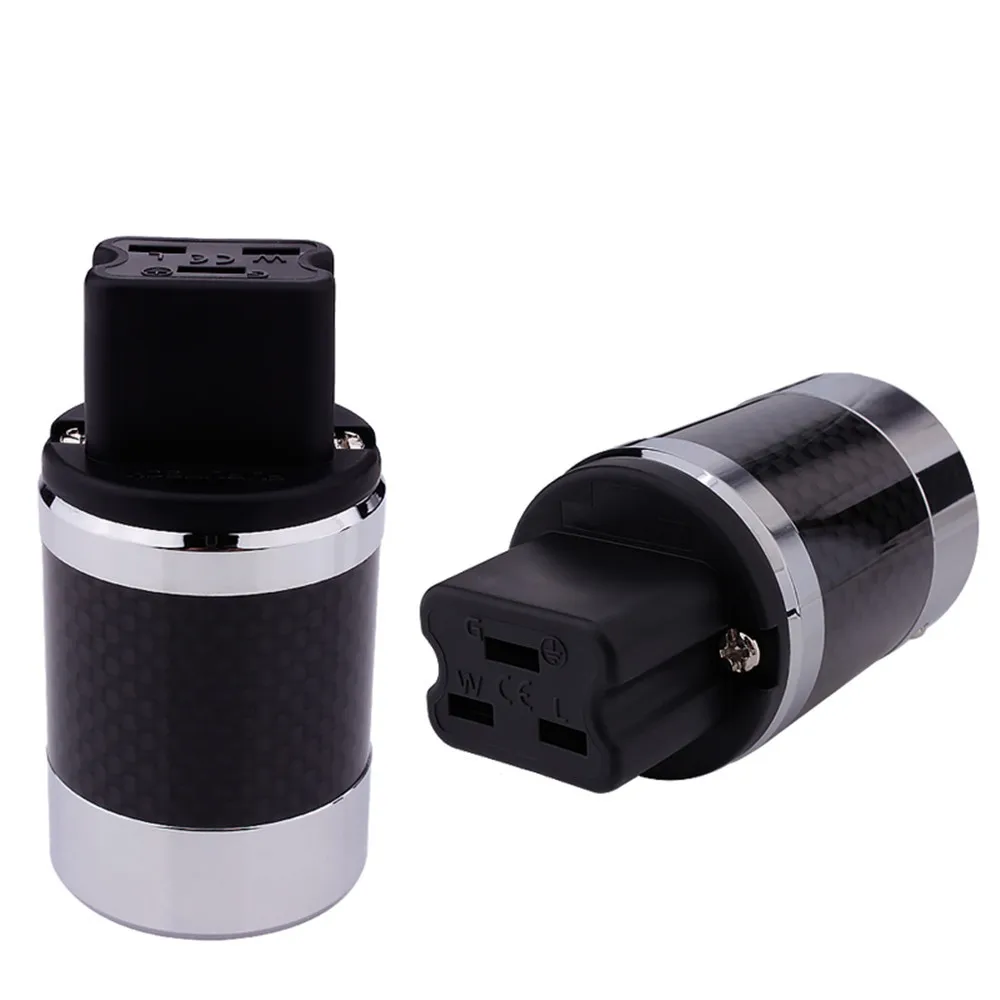 IEC Female Hifi Power Plug Carbon Fiber 20A EU US Standard Power ...
