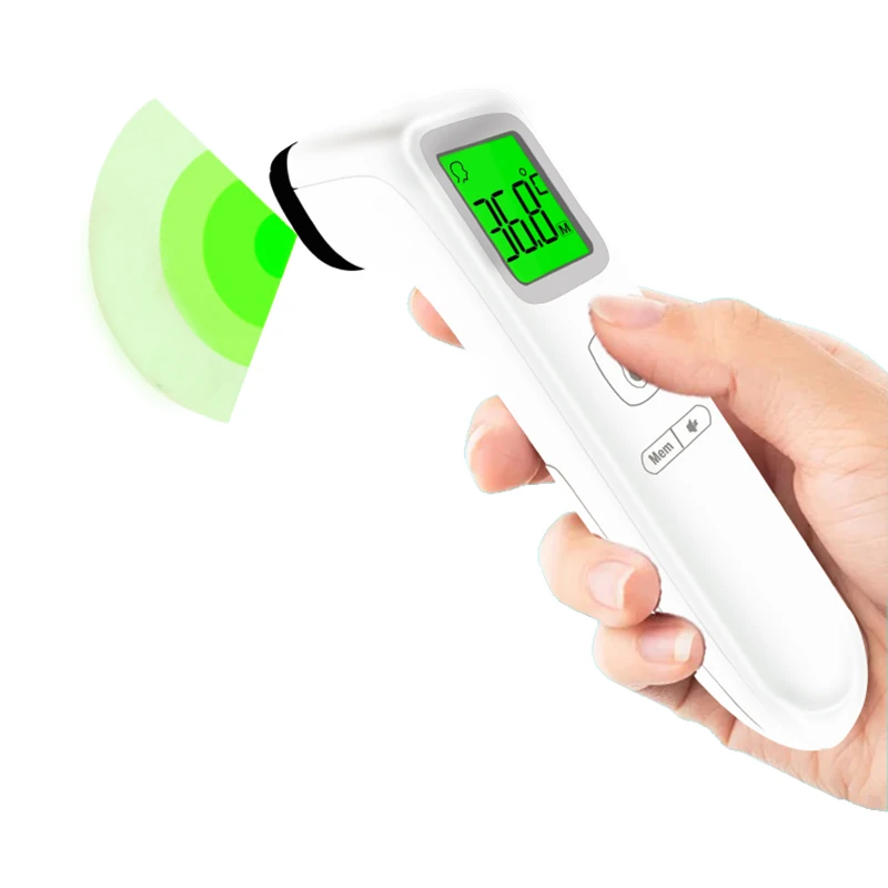 Medical Hand-Held Electronic Measuring Instrument Portable Human Thermometer Green Beam Infrared ...