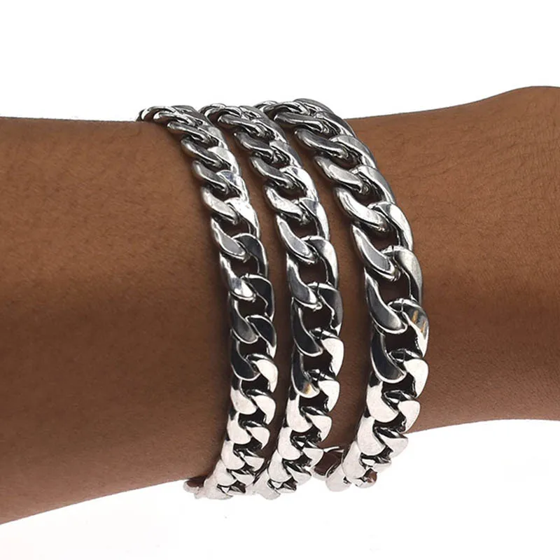 mens-bracelet-gifts-male-cuban-link-chain-on-hand-men-accessories-man-s ...