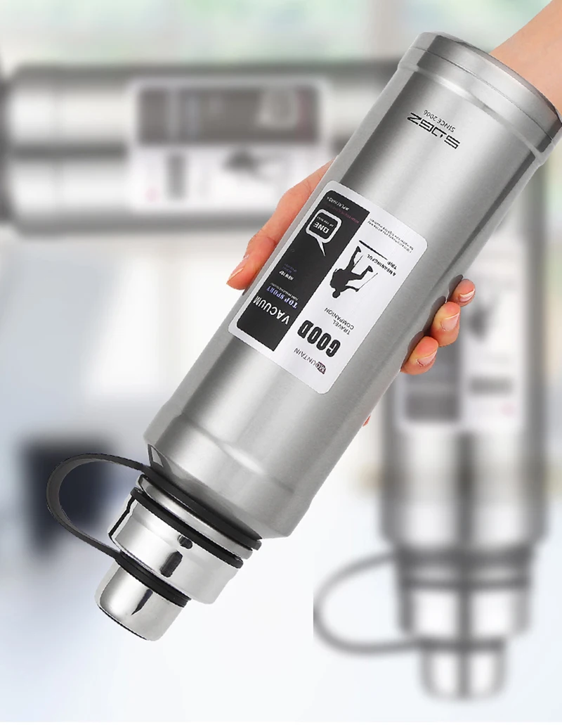 Gourde - Bouteille isotherme,Bouteille isotherme en acier inoxydable de ...