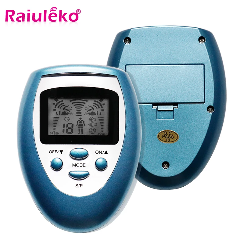 4-In-1-Cable-Electric-Acupuncture-Digital-Tens-Therapy-Neck-Back-Body ...