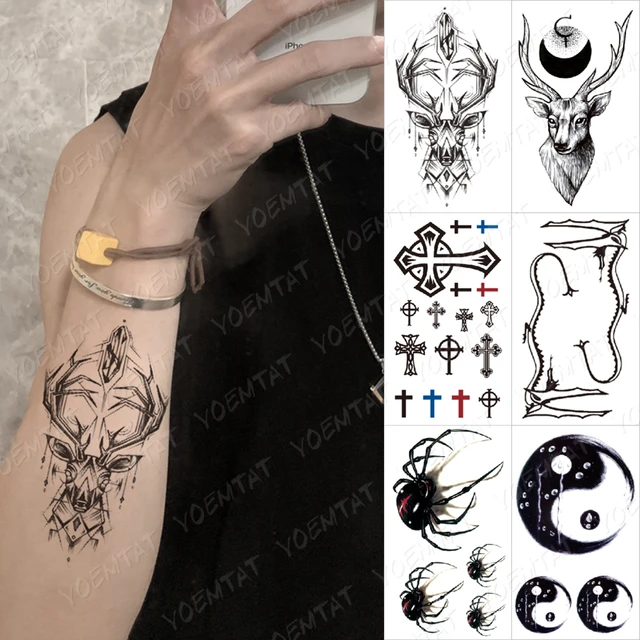Deer Cross Tattoos
