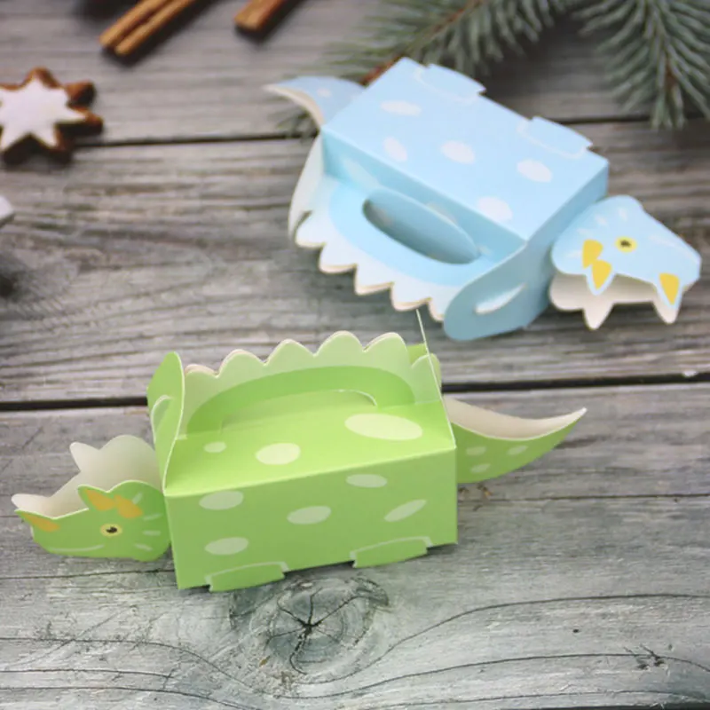 30pcs Cartoon Dinosaur Candy Box Paper Triceratops Favors Boxes For ...