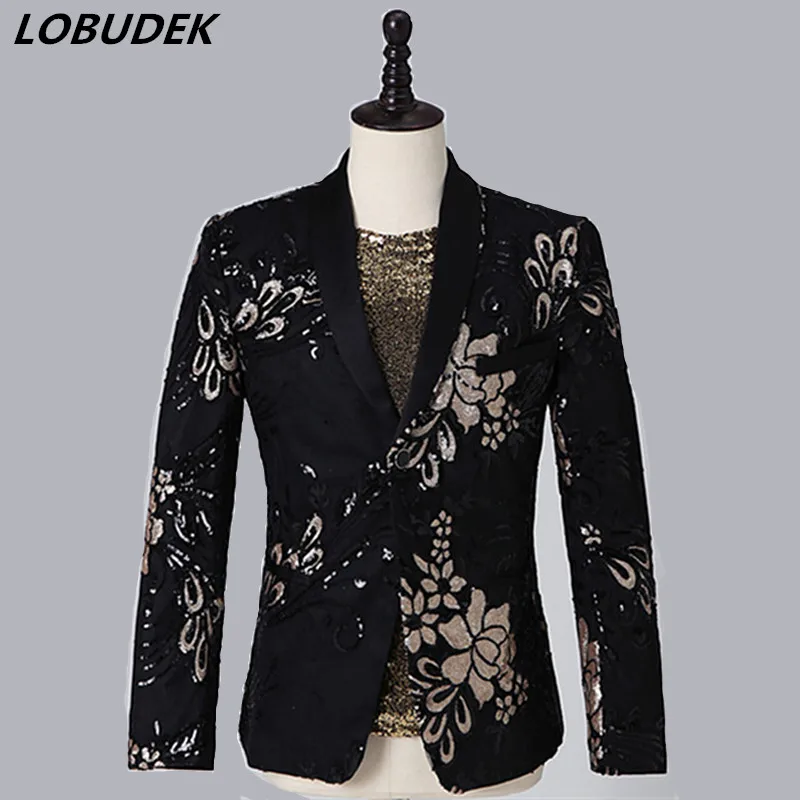 (Jacket+Pants) Men's Suit Men Singer Performance Clothes Stage Casual ...